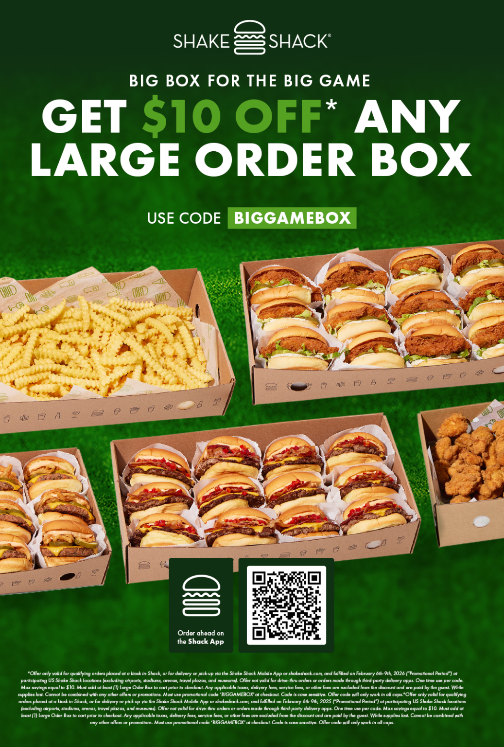 Shake Shack: Big Box for the Big Game | Rice Village